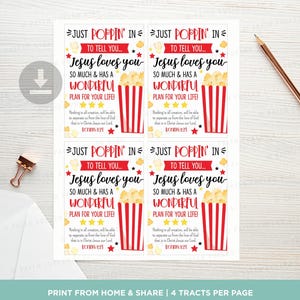 Just Poppin In, Scripture Encouragement Cards, Printable Bible Verses ...