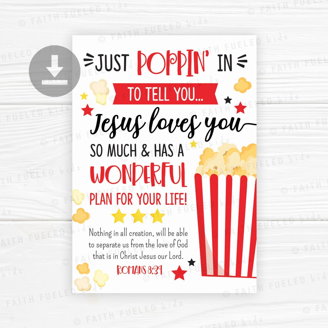 Just Poppin In, Scripture Encouragement Cards, Printable Bible Verses ...