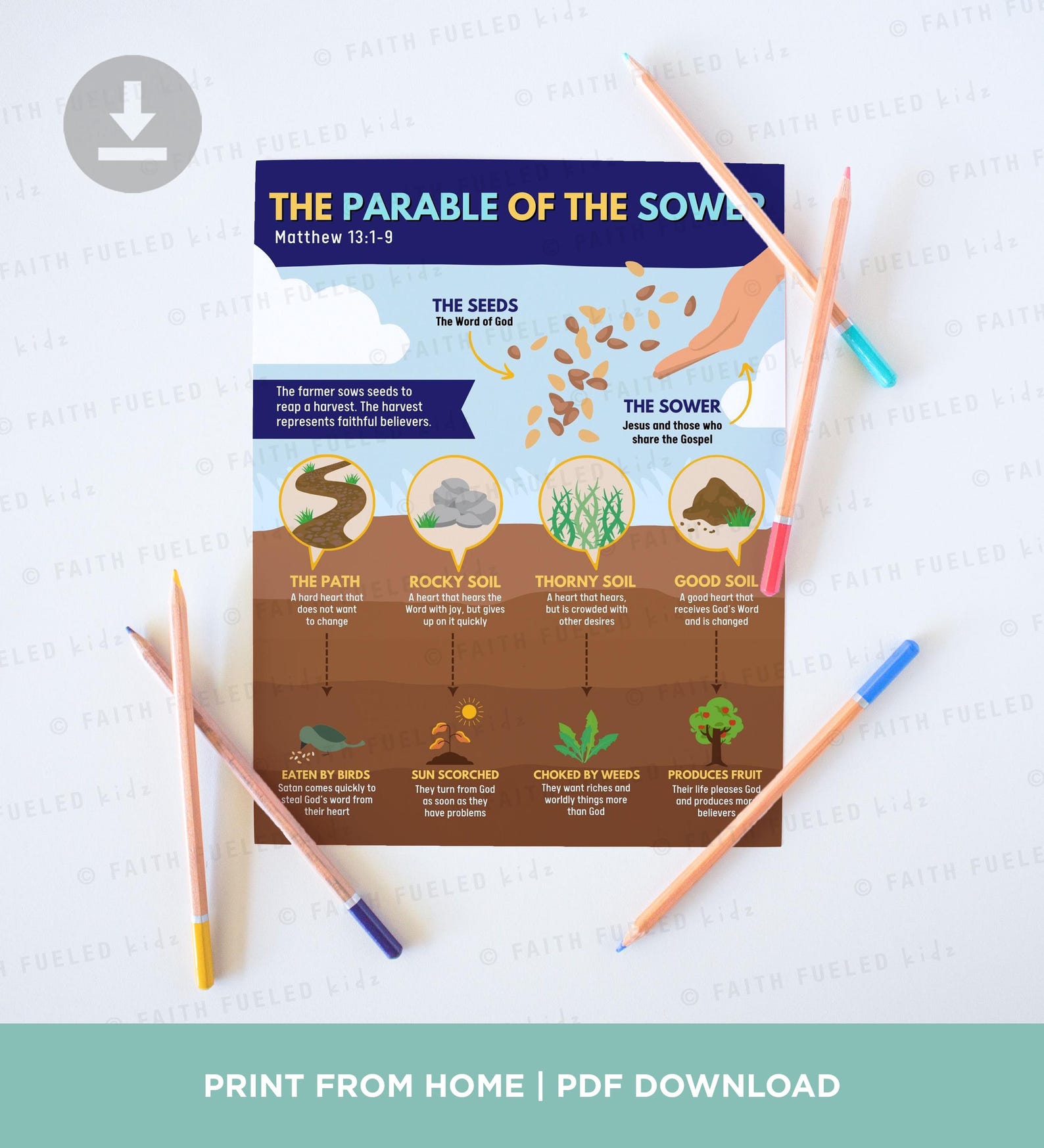 Parable of the Sower, Sunday School Craft, Kids Bible Study, Bible ...