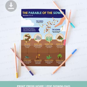 Parable of the Sower, Sunday School Craft, Kids Bible Study, Bible ...