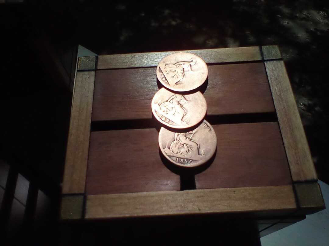 The 3 Penny Box... Antique British Pennies - Etsy