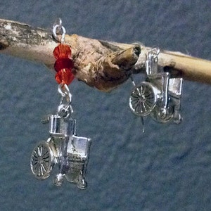 Antique Silver Wheelchair Earrings, Wheelchair Jewelry, Disability ...