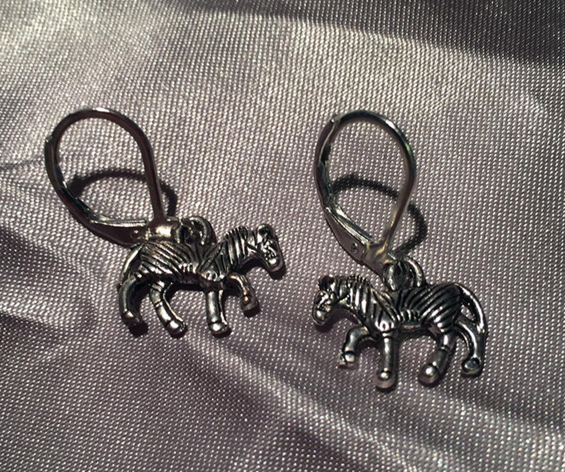 Black and White Zebra Jewelry Set - Braided Black and White Suede and ...