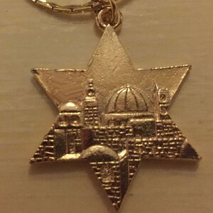Jewish Star Jewelry Set - Jerusalem Skyline Magen David Necklace ...