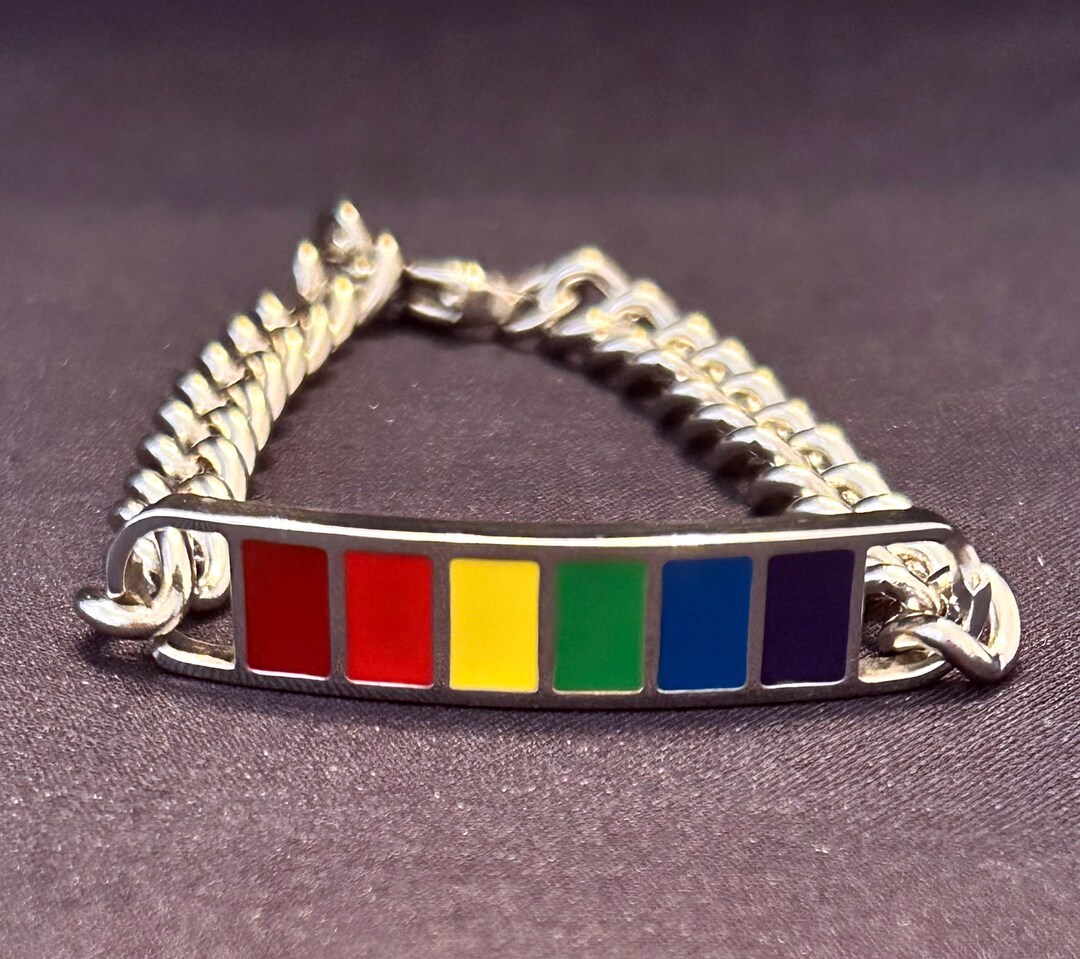 Gay Pride Stainless Steel Bracelet - LGBT Rainbow Bracelet ...