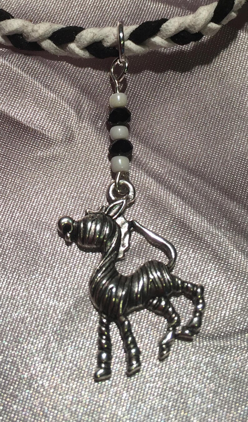 Black and White Zebra Jewelry Set Braided Black and White - Etsy