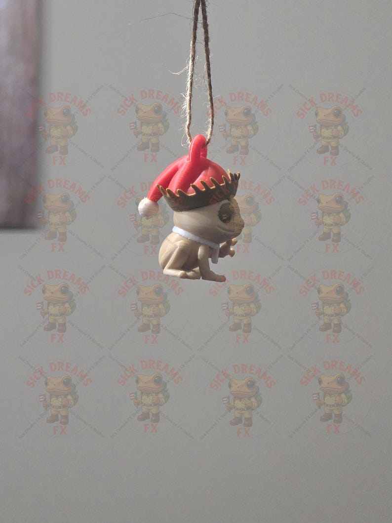 Puerto Rico Coquí With Pava & Santa Hat Ornament | Tree Accessory ...