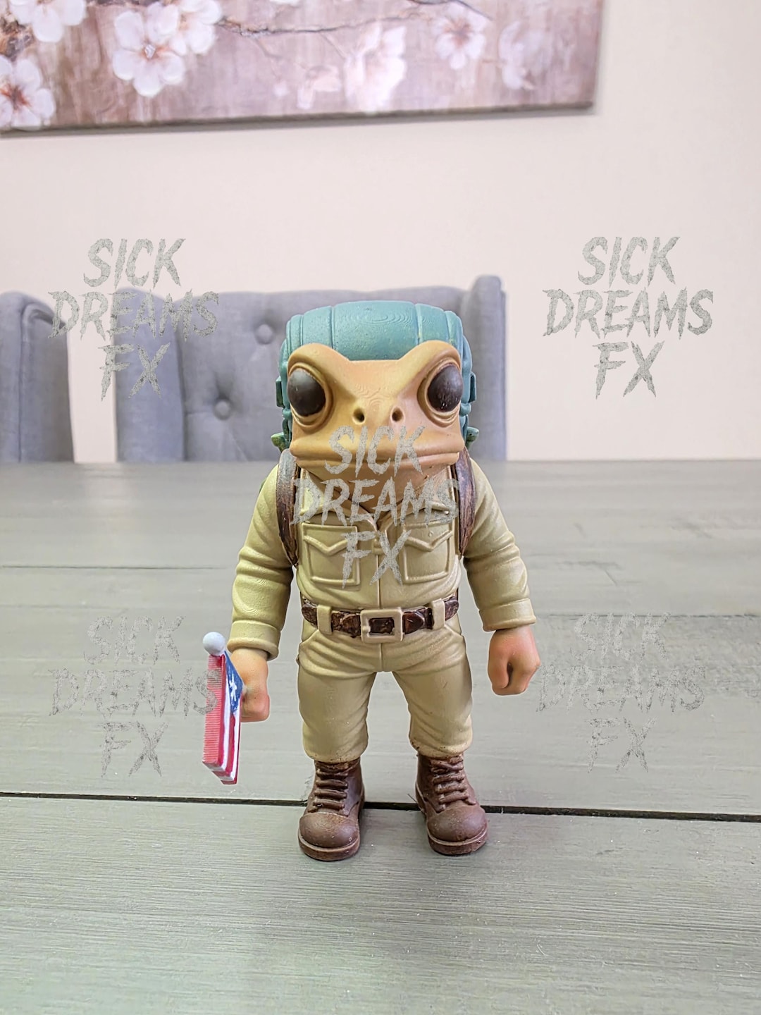 Bad Bunny Inspired Sapo Concho 3D Printed Resin Frog Action Figure ...
