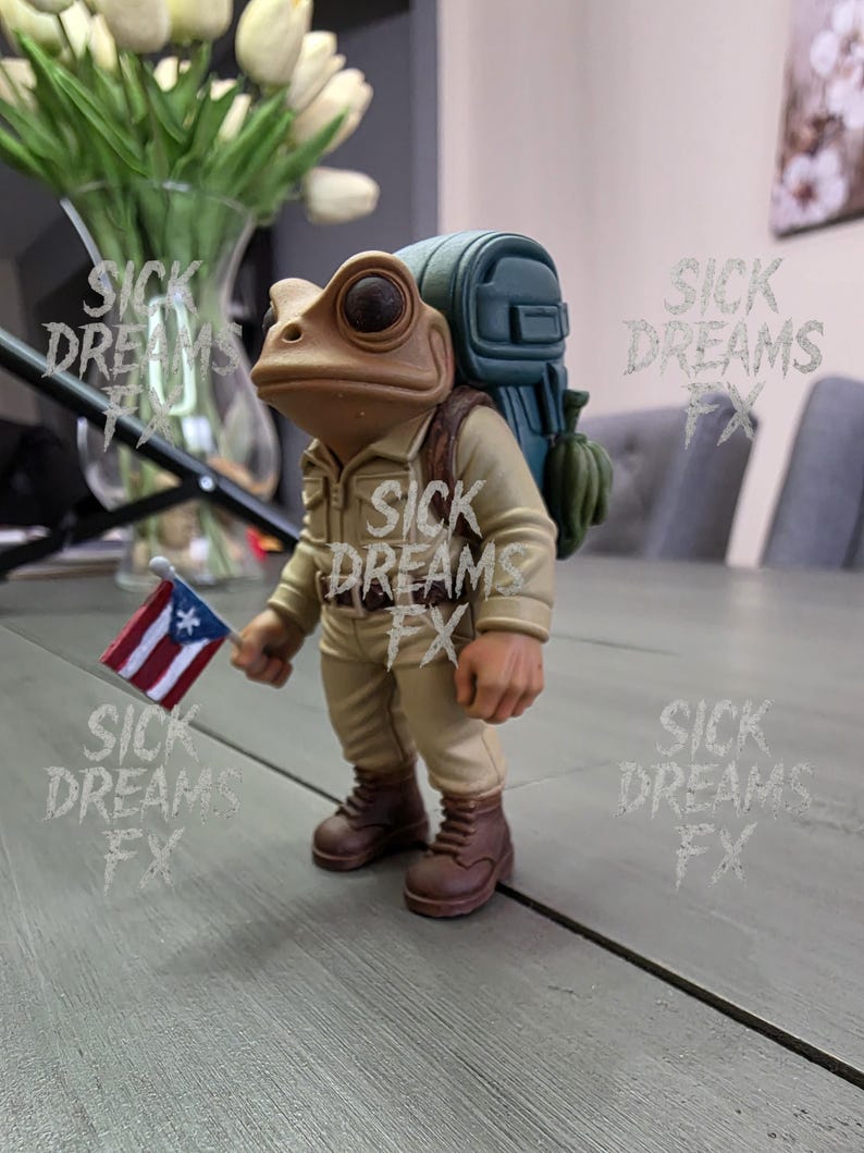 Bad Bunny Inspired Sapo Concho 3D Printed Resin Frog Action Figure ...
