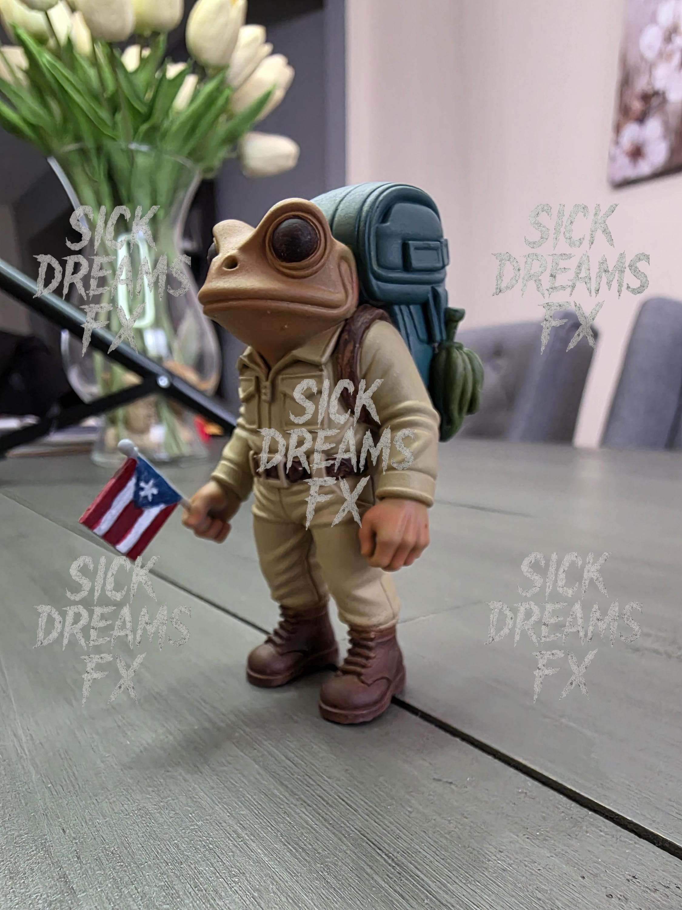 Bad Bunny Inspired Sapo Concho 3D Printed Resin Frog Action Figure ...