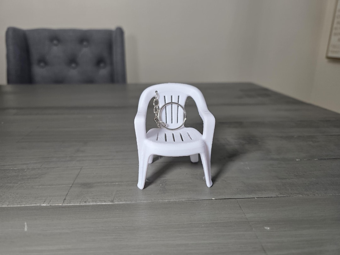 Puerto Rico DTMF Mini White Chair Figure or Keychain – 3D Printed PLA ...