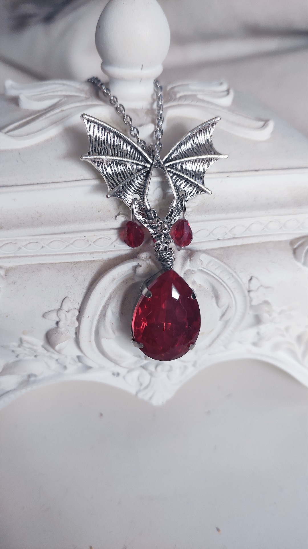 Bloody Bat Pendant,gothic Necklace, Vampire Bat Necklace - Etsy