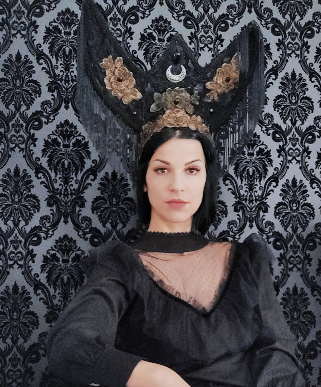 Pandora Headdress,gothic Fantasy Headpiece,gothic Accessories,wgt,ready ...