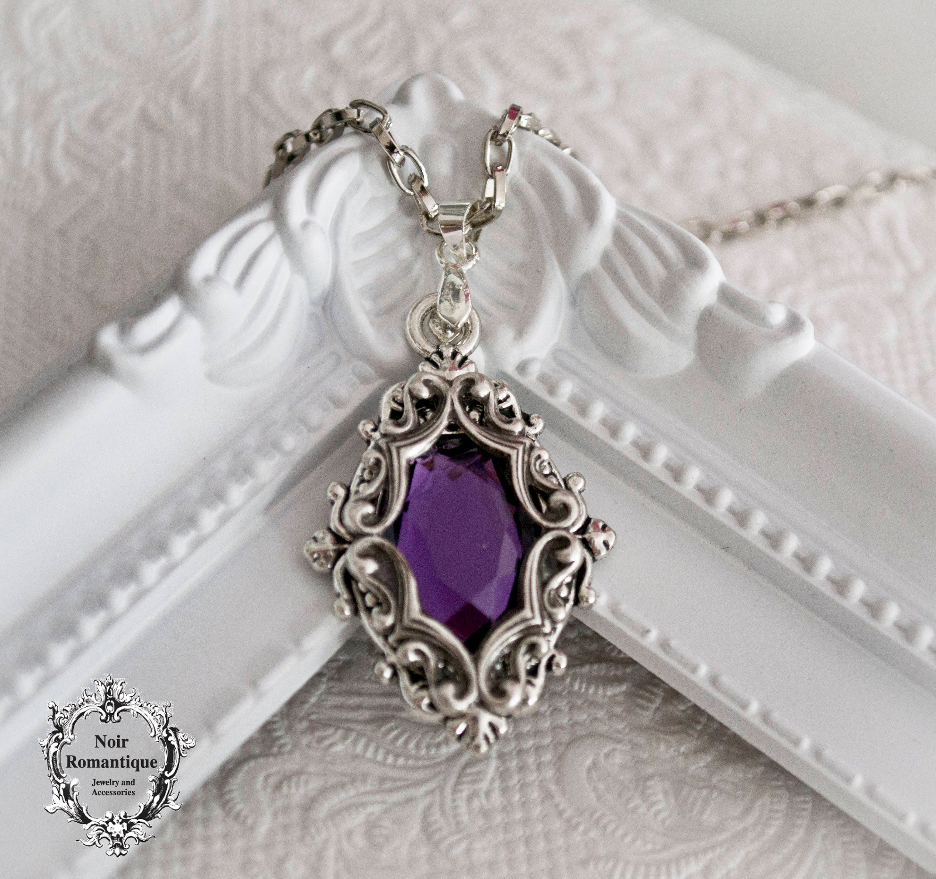 Silver ornate victorian gothic necklace-victorian gothic | Etsy