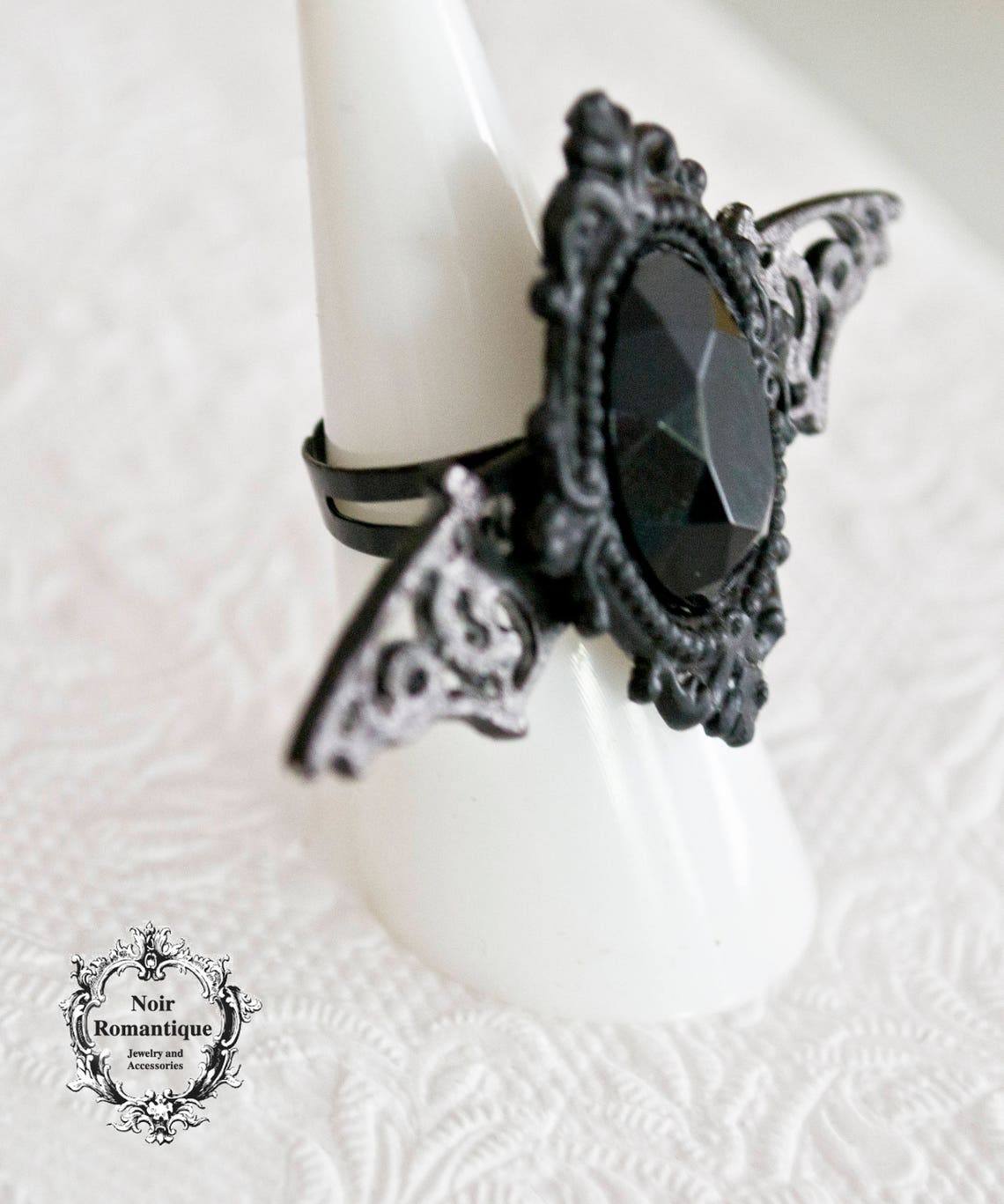 Black bat gothic ring-Gothic ring-Bat ring-gothic | Etsy
