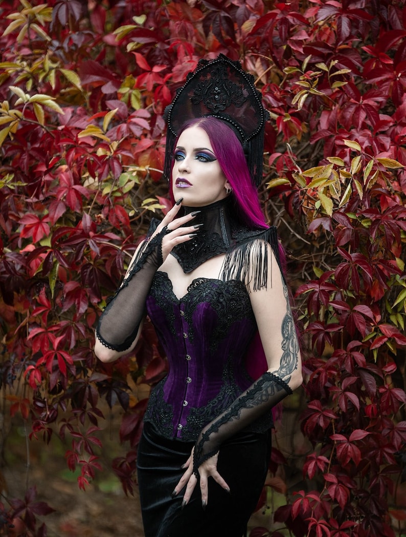 Daedra Gothic Set of Headpiece and Neck Corset-gothic Accessories,wgt ...