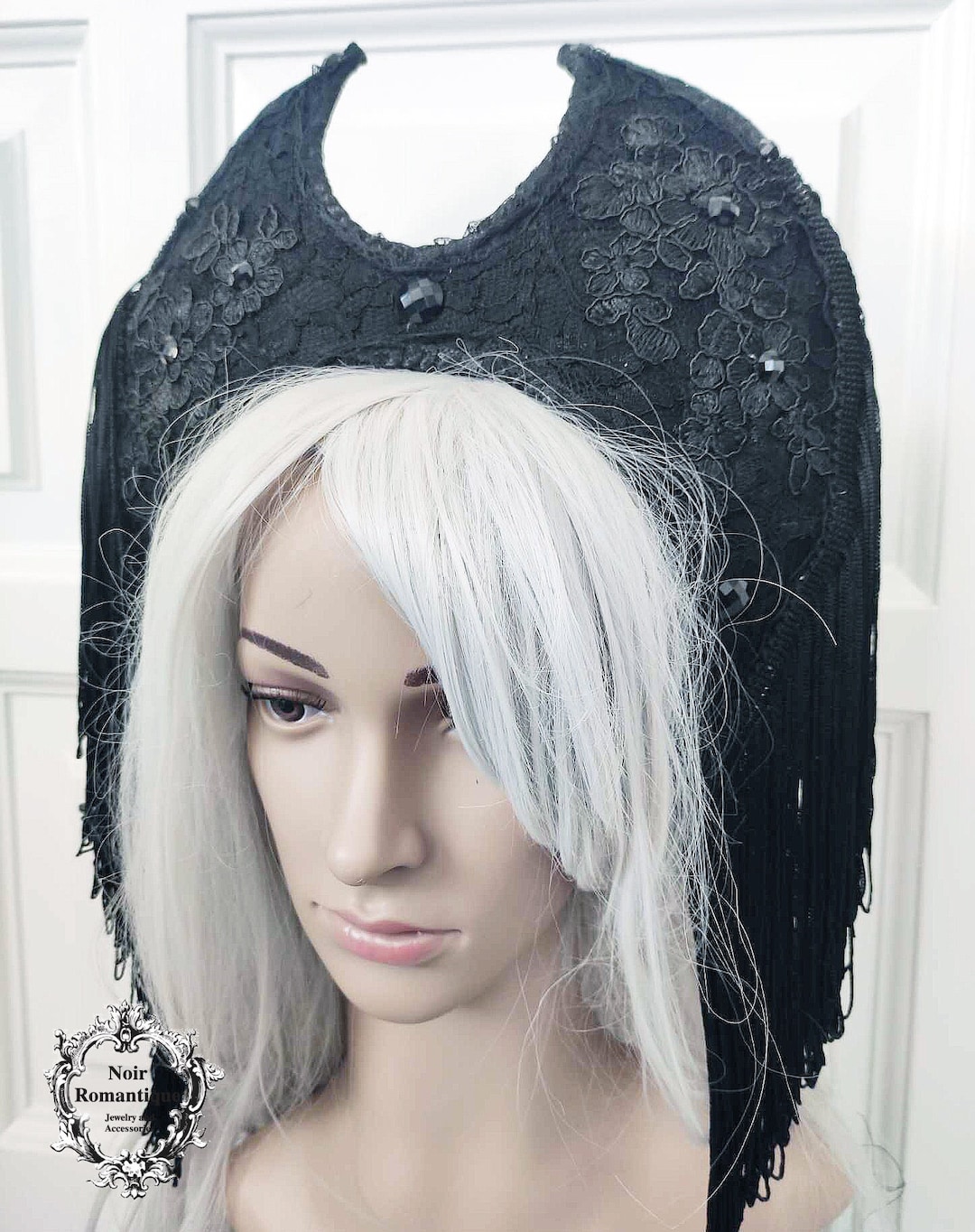 Abigail Headpiece-gothic Wgt Headpiece-gothic Headwear-lace Headpiece ...