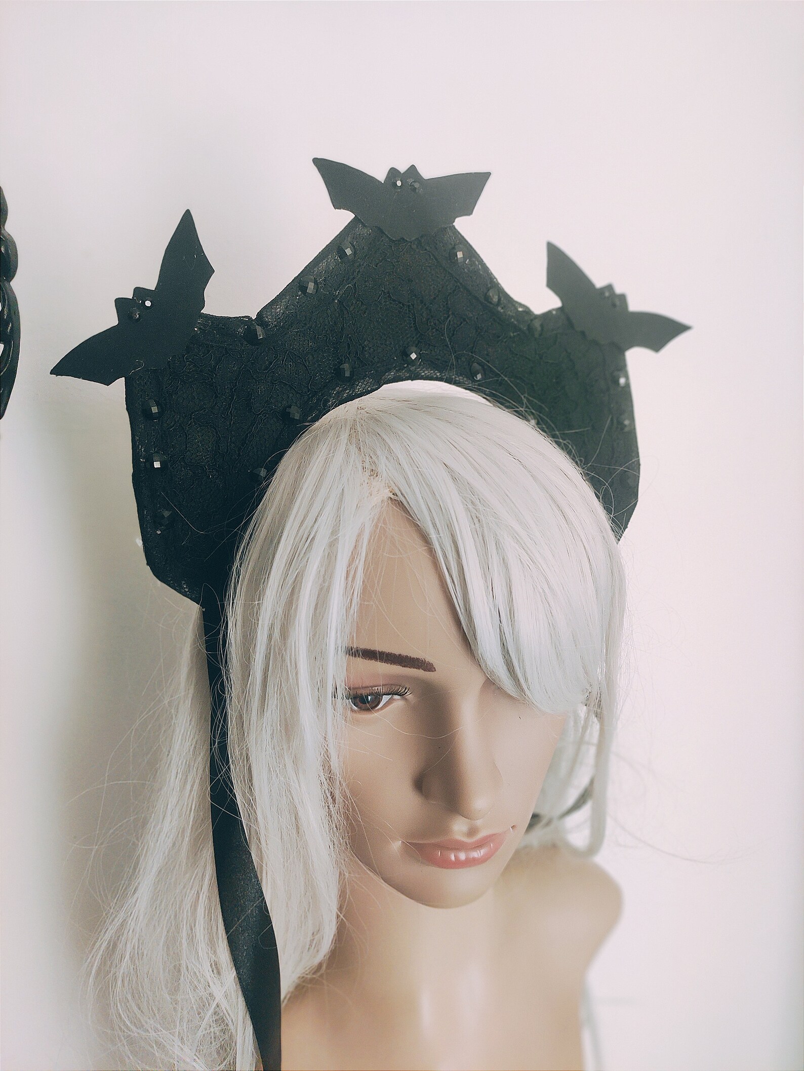 Black Gothic Bat Crown,gothic Headpiece, Halloween Costume,wgt - Etsy