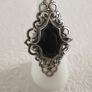 Silver Ornate Gothic Ring-gothic Adjustable Ring-silver Ring | Etsy