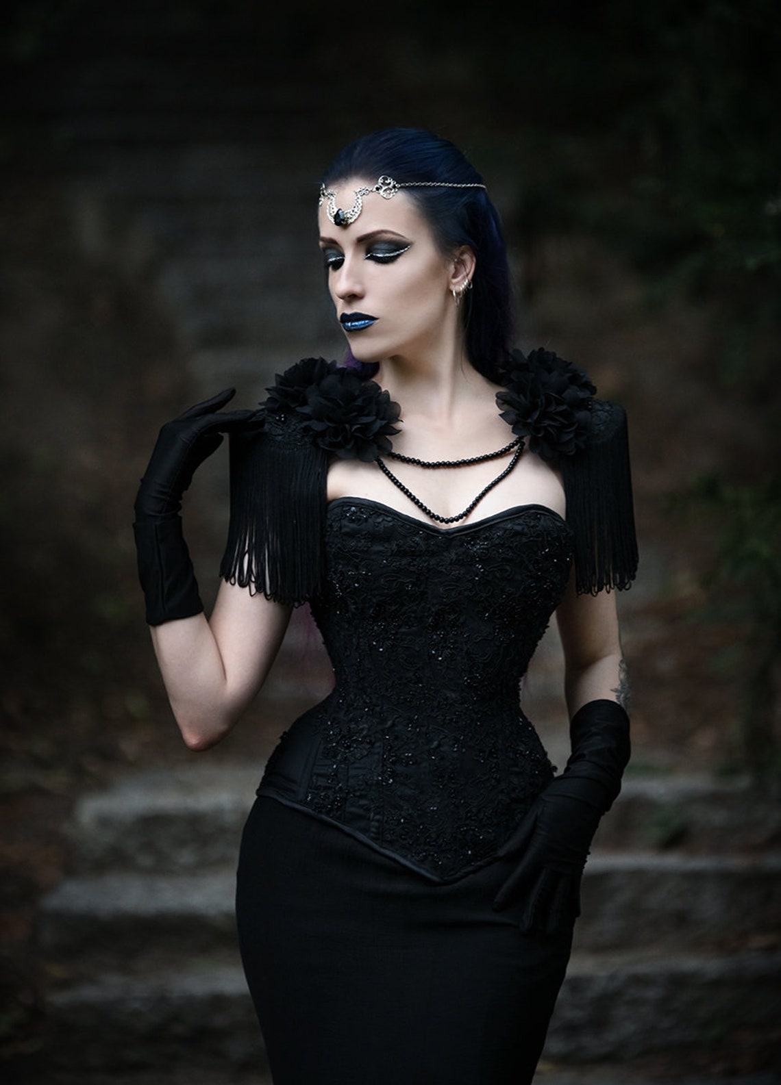 Haute Gothic Lace Shoulder Pads-gothic Pads-bridal - Etsy