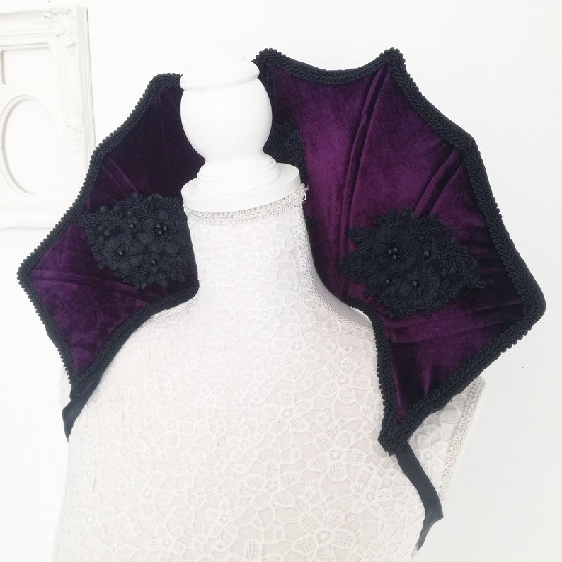 Purple Vampire Shoulder Collar-gothic Collar-stand Collarwgt - Etsy