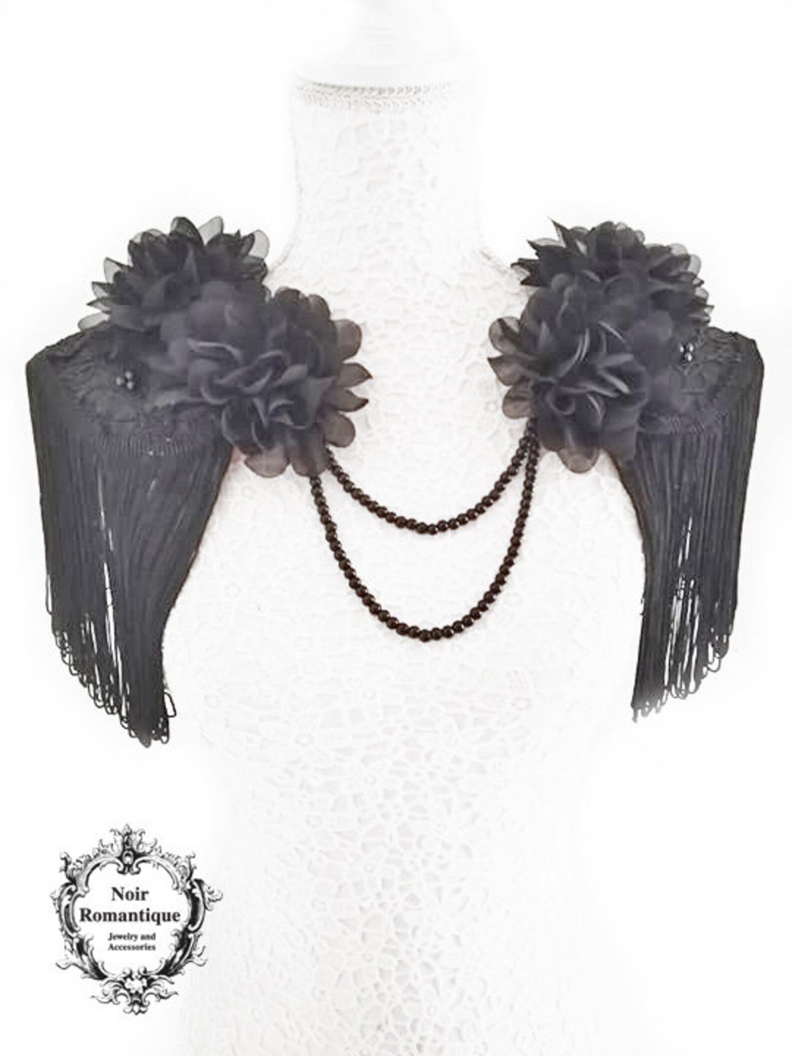 Haute Gothic Lace Shoulder Pads-gothic Pads-bridal - Etsy