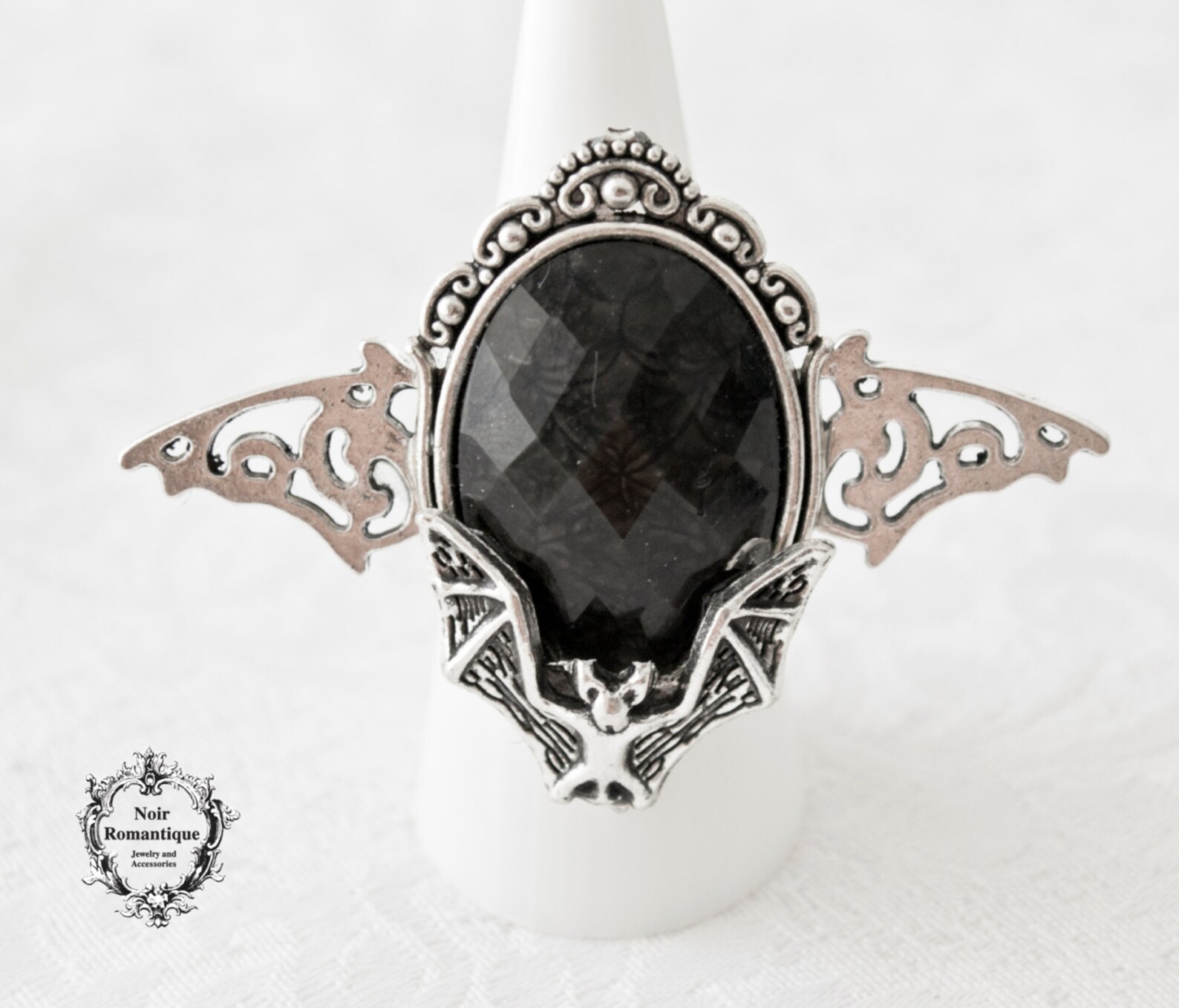Silver Bat Cameo Ring-gothic Ring-bat Rng-gthic | Etsy