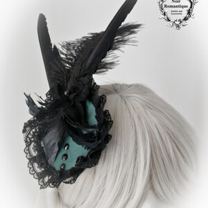 Satin Cypress Rococo Fascinator-gothic Headpiece-victorian Fascinator ...