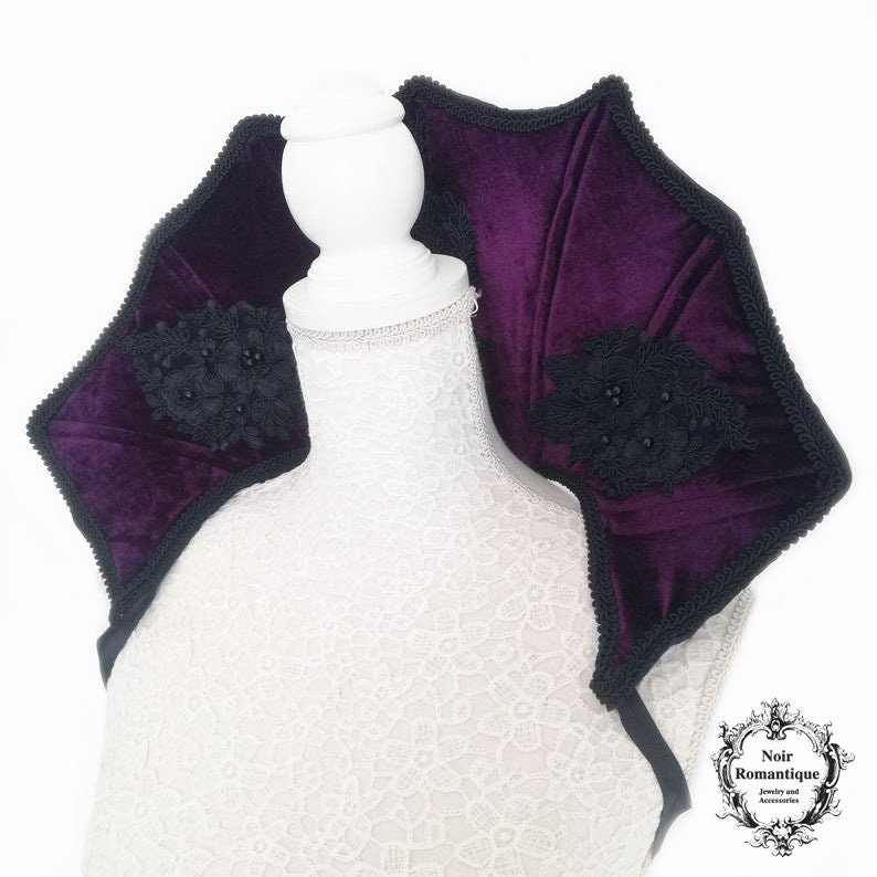 Purple Vampire Shoulder Collar-gothic Collar-stand Collar,wgt -gothic ...