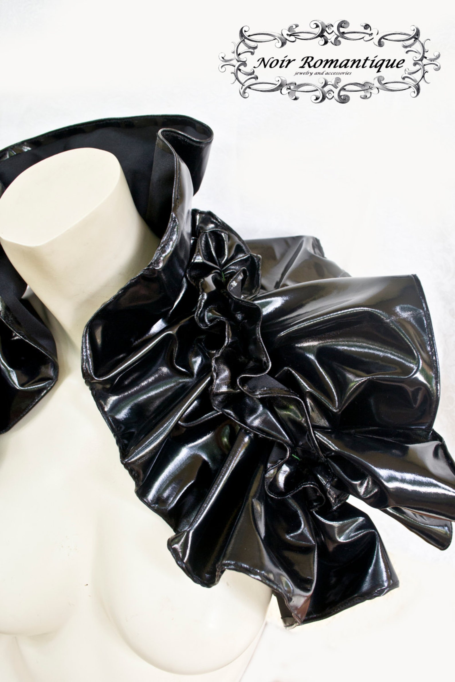 Black Pvc/vinyl Ruffle Shrug/bolero-gothic Bolero-burlesque - Etsy