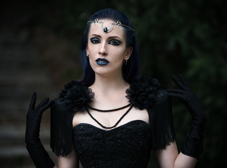 Haute Gothic Lace Shoulder Pads-gothic Pads-bridal - Etsy