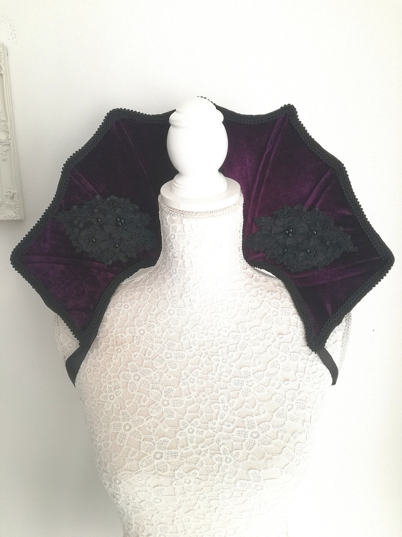 Purple Vampire Shoulder Collar-gothic Collar-stand Collarwgt - Etsy