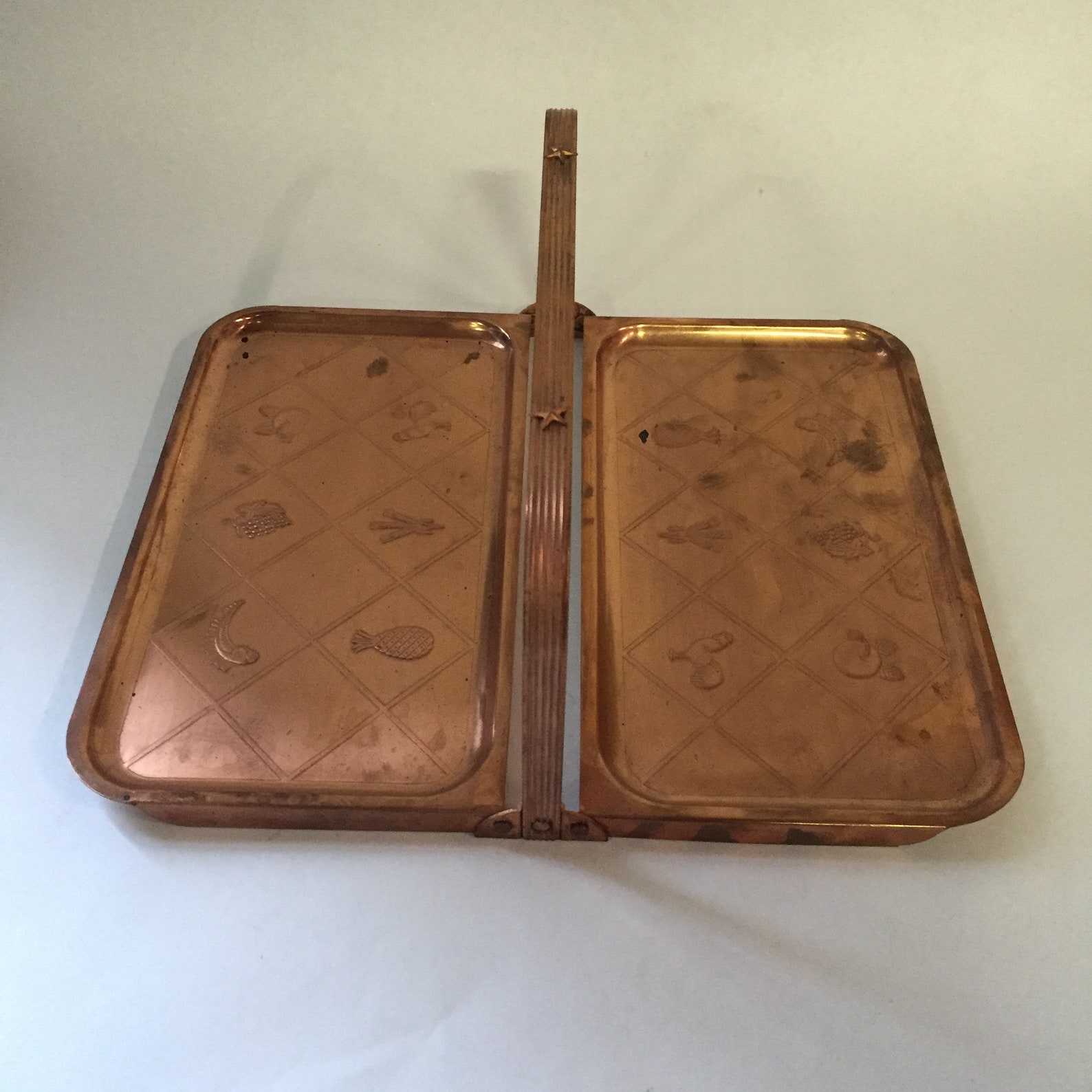 Chase Copper Folding Double Tray - Etsy