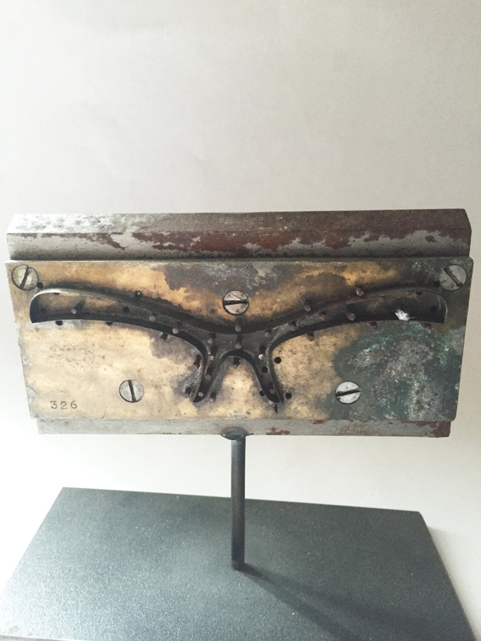 Eyeglass Mold, Industrial Mold, Steel, Vintage Eyeglass Mold, Metal ...