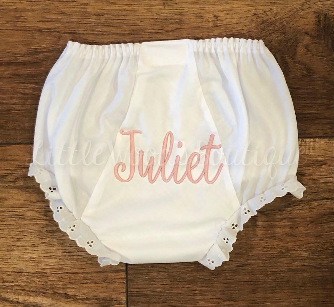 Personalized Baby Diaper Cover Eyelet Baby Bloomers - Etsy