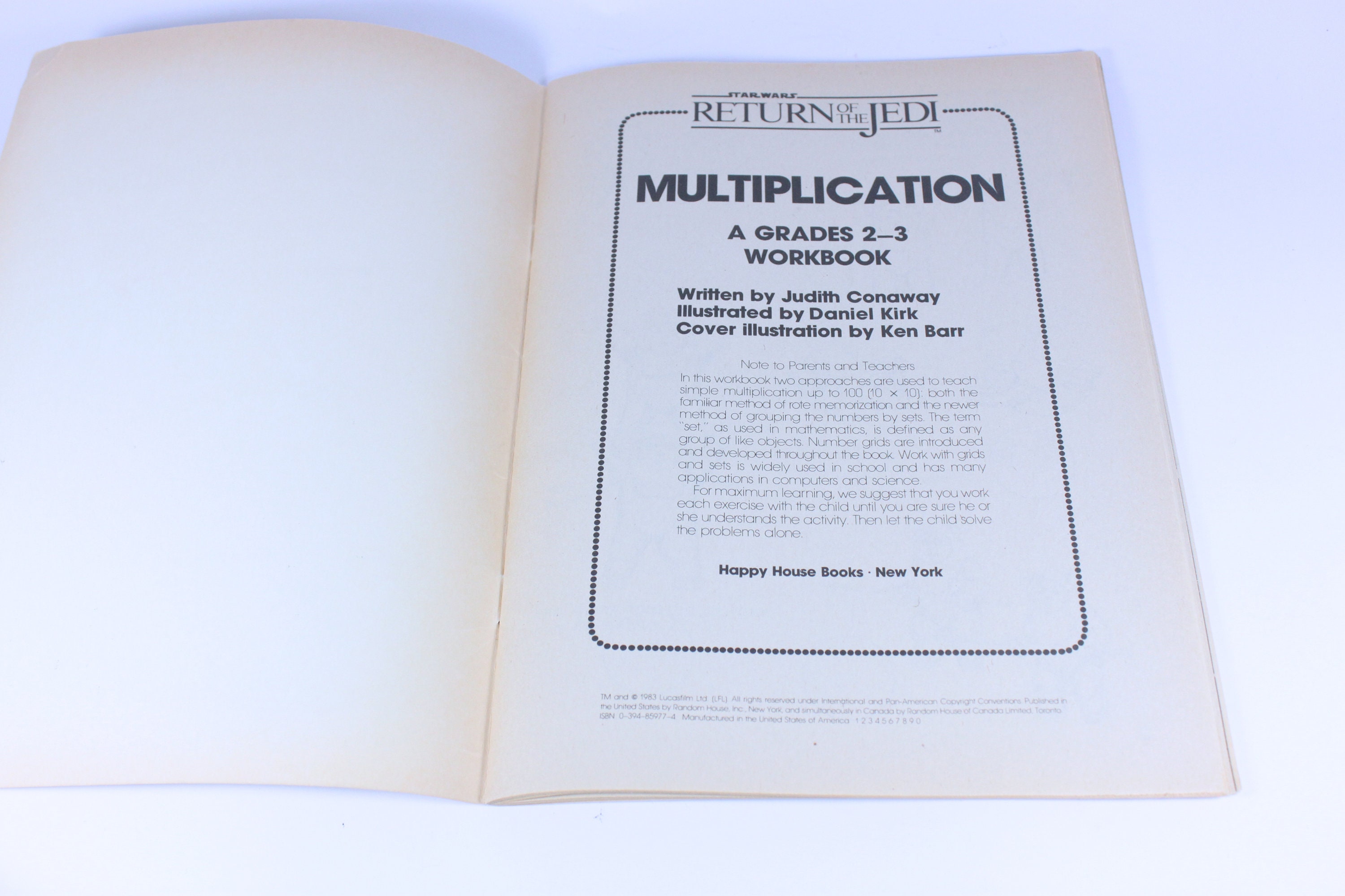 Vintage Book Star Wars Return of the Jedi Multiplication A - Etsy