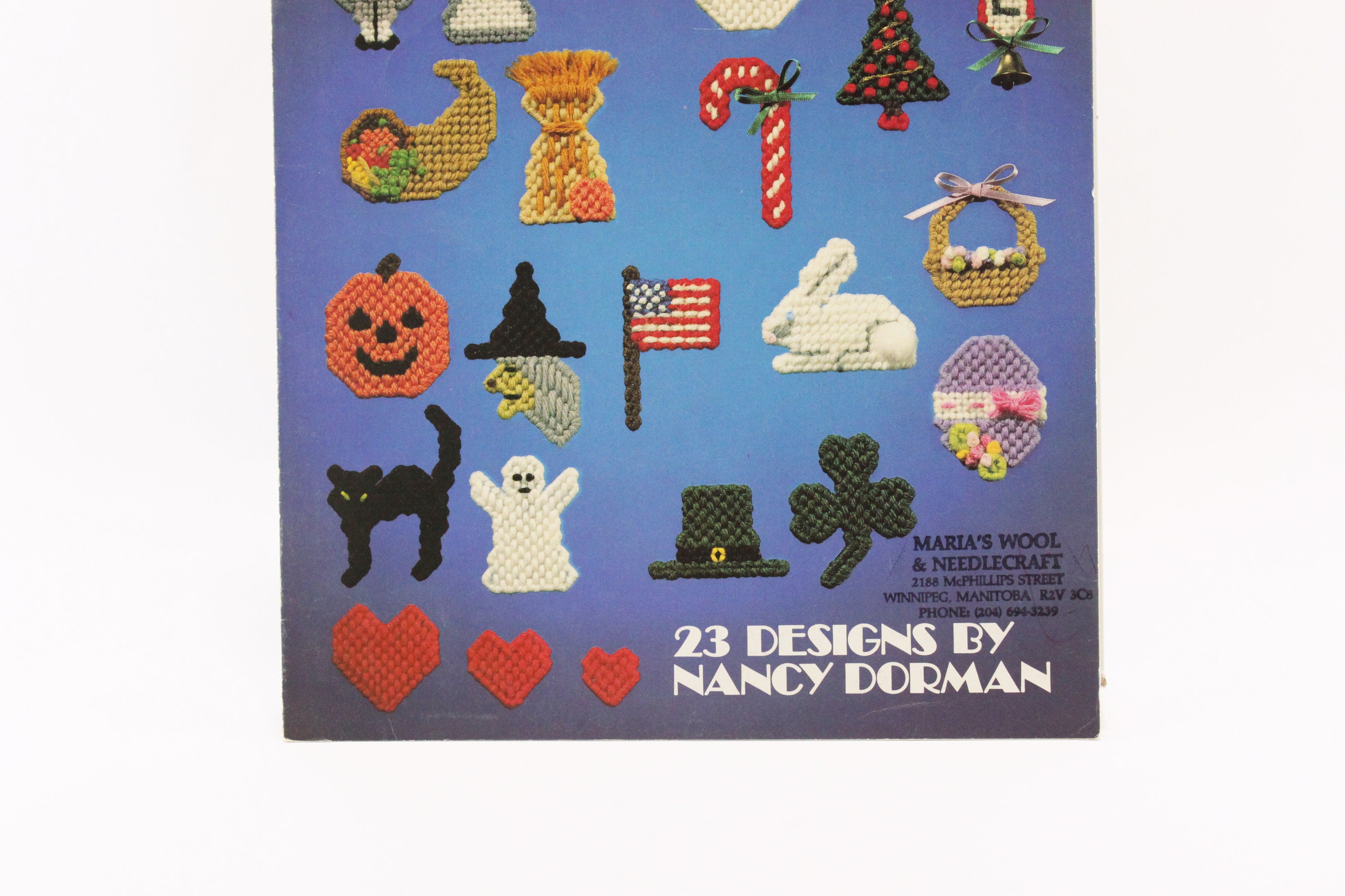 Vintage Leisure Arts Plastic Canvas Pattern, Holiday Magnets for ...