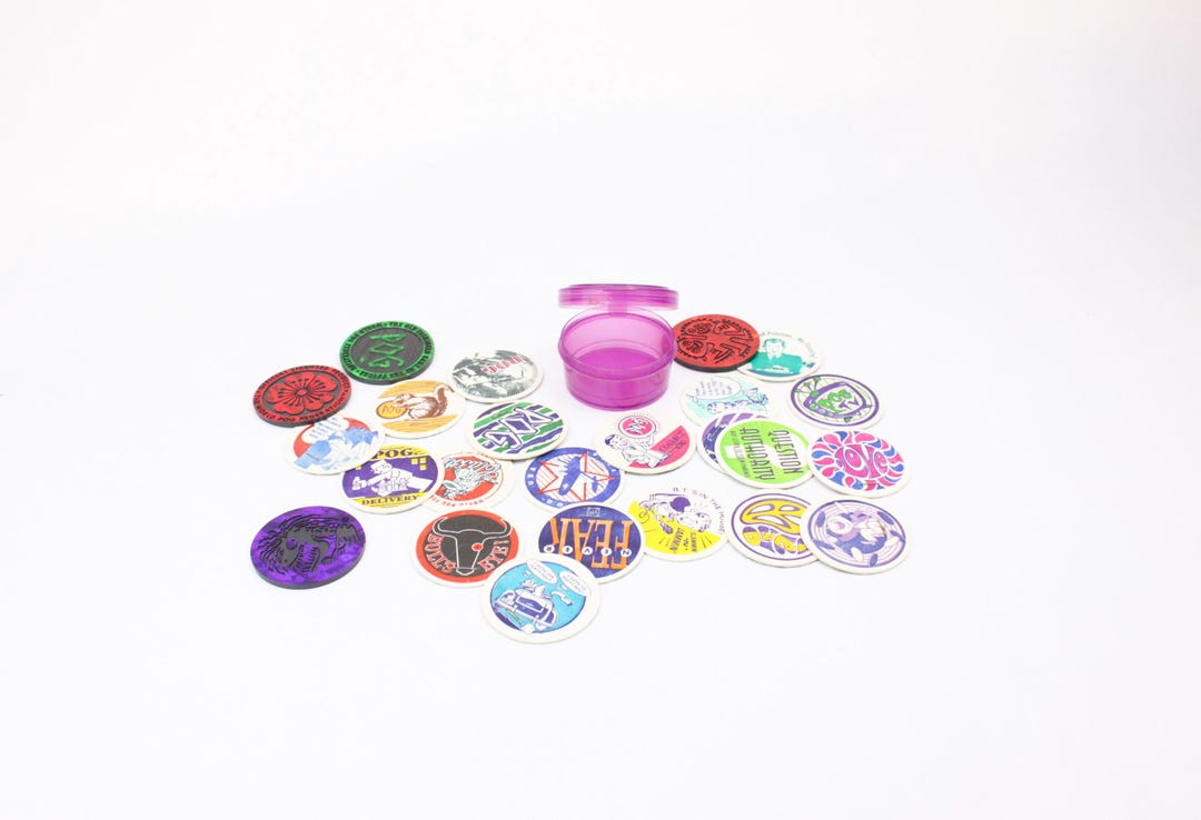 90's POG With Slammers, Magenta Case Set, Lot of 24 Pogs Includes 4 ...