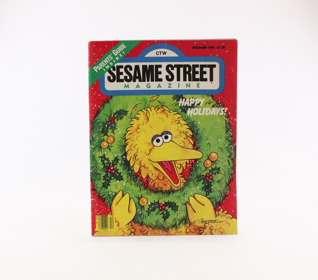 Vintage Magazine, Sesame Street Magazine, December 1986, Happy Holidays ...