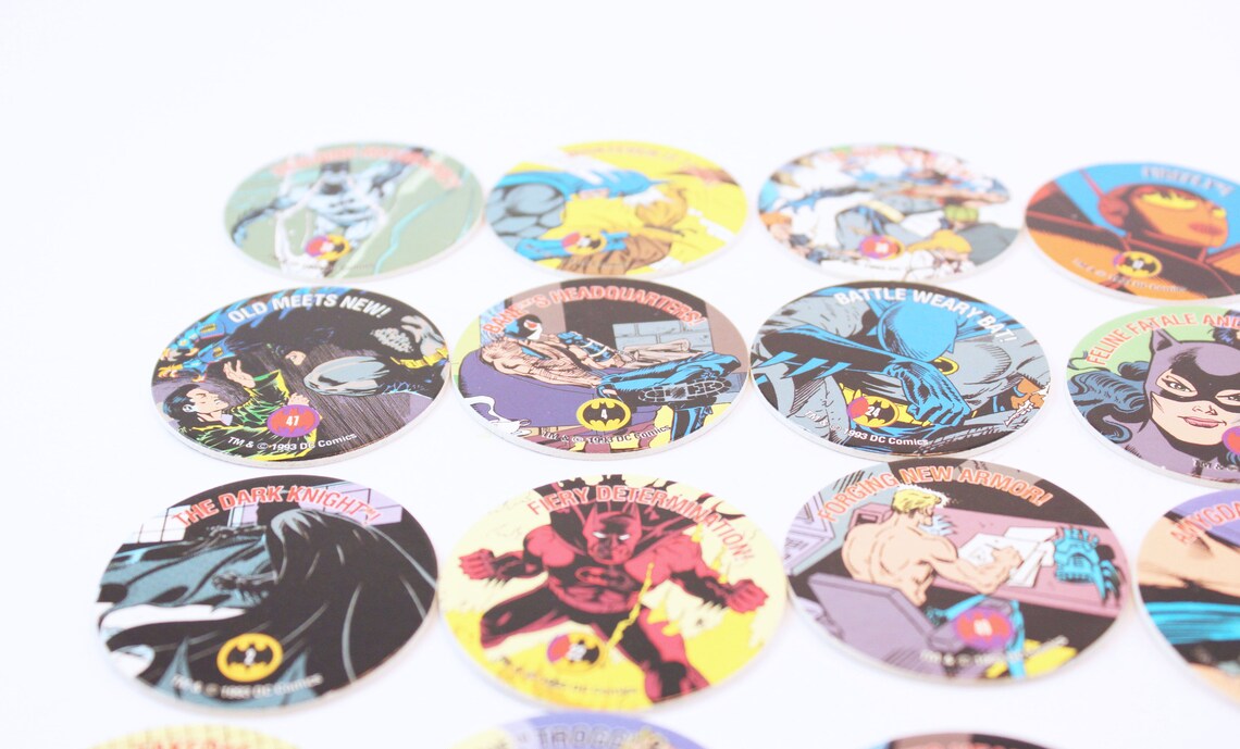 90's POG With Slammers Skycaps DC Comics Pogs 1993 set - Etsy