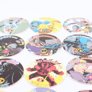 90's POG With Slammers, Skycaps DC Comics Pogs, 1993 (set 8) Milk Caps ...