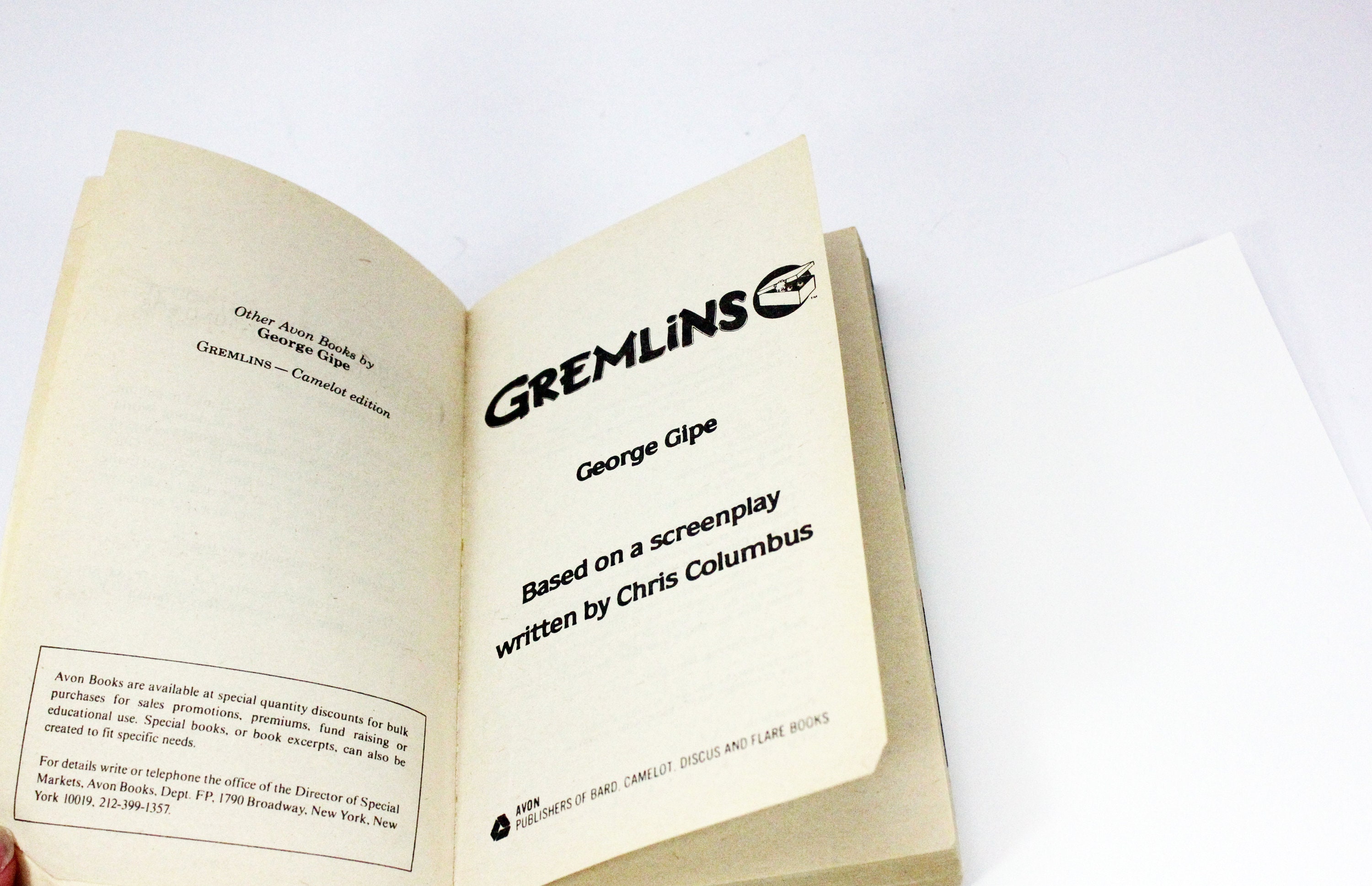 Vintage Book, Gremlins Novel, Presented by Steven Spielberg, Printed in ...