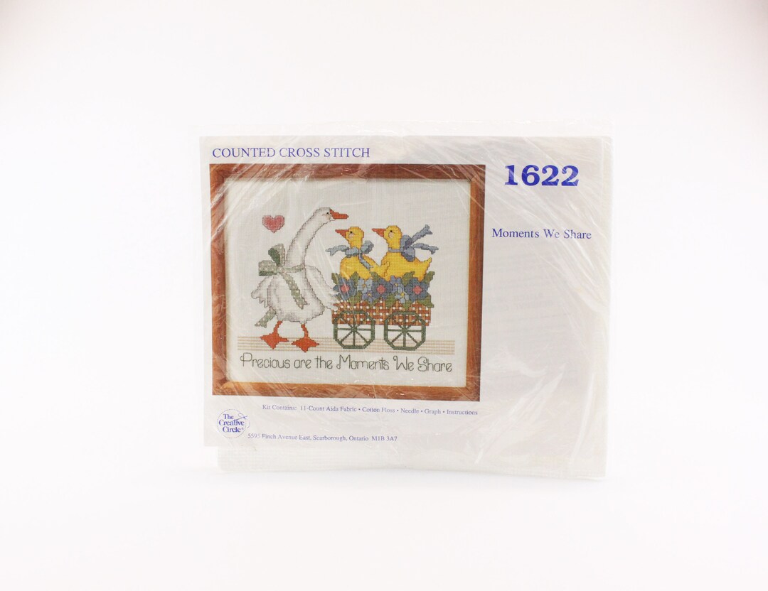 Vintage Cross Stitch Kit, the Creative Circle, 1622 Moments We Share ...