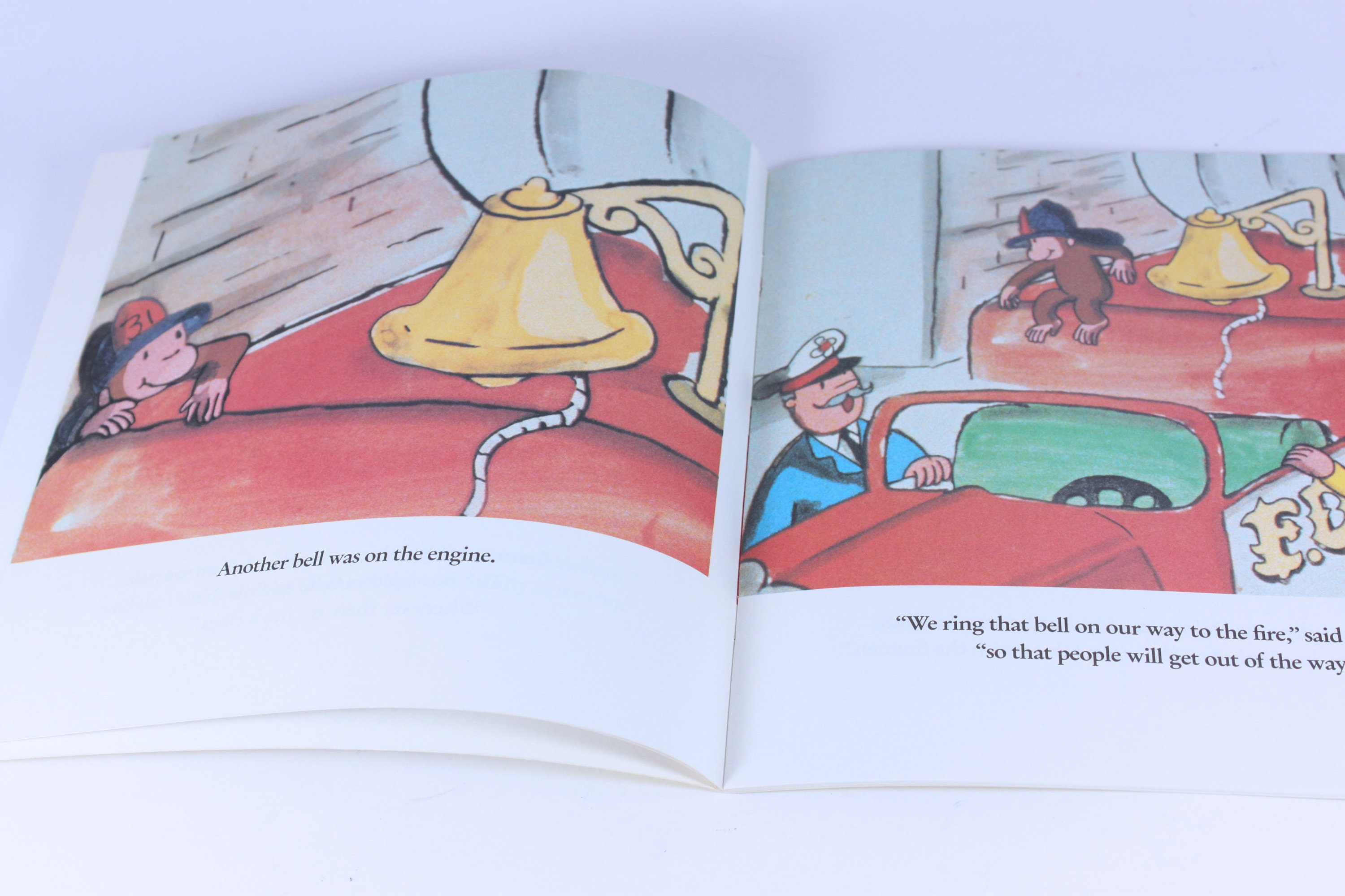 Vintage Book, Curious George at the Fire Station, Adapted From the ...