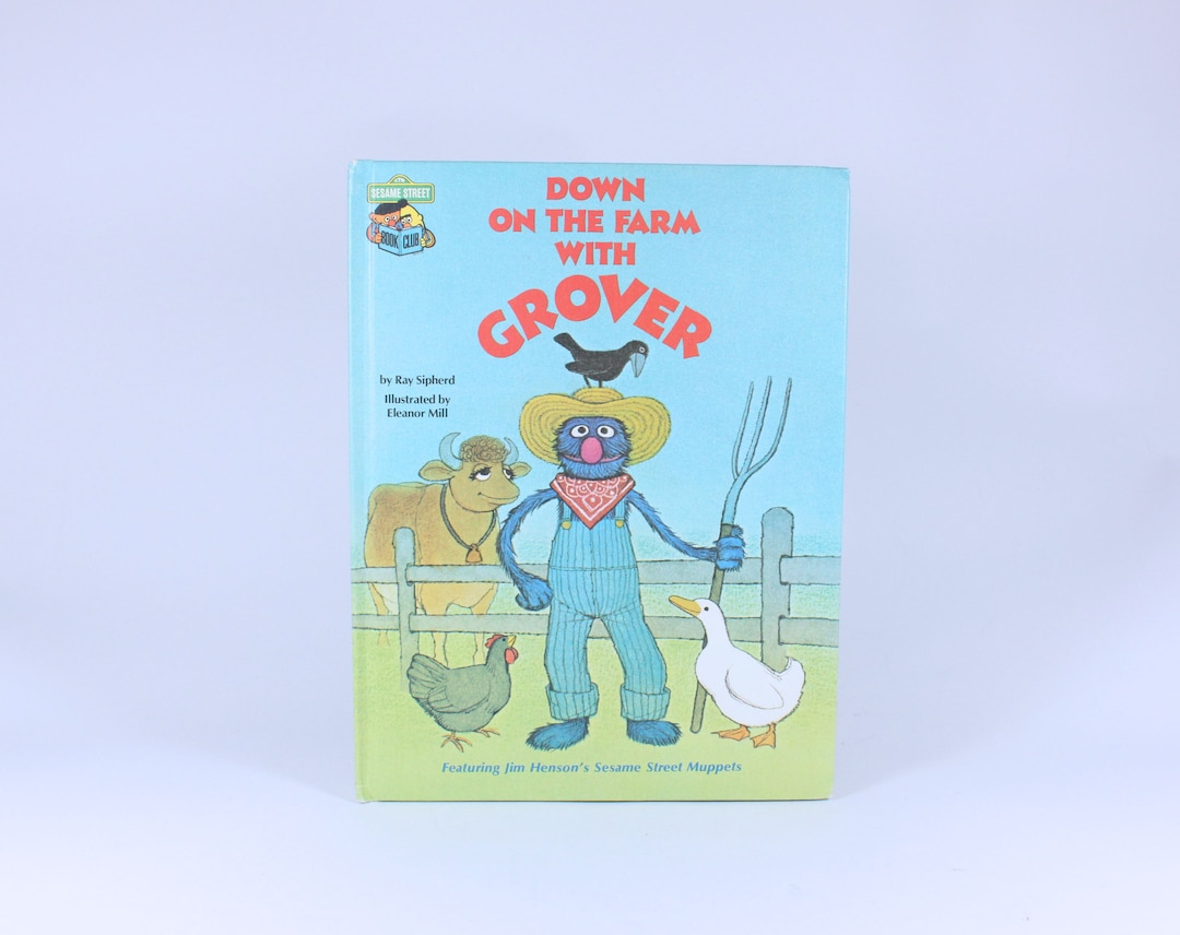 Vintage Grover Book: Down on the Farm, Sesame Street Muppets - Etsy