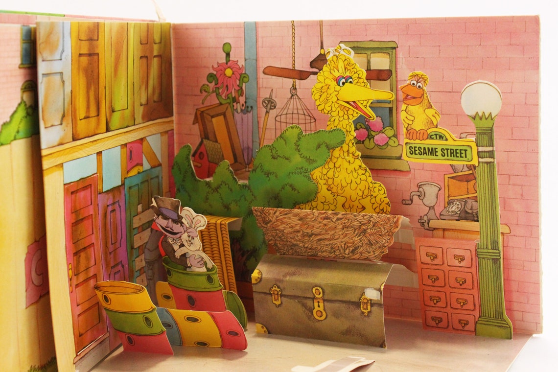 Vintage Sesame Street Playtime Book, Random House, Pop-up Book ...