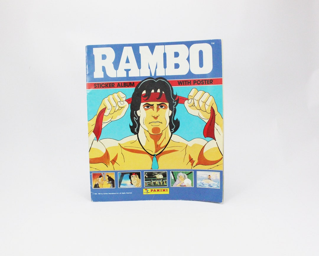 Vintage Sticker Panini Album, Rambo, Rambo Sticker Book, Contains Some ...