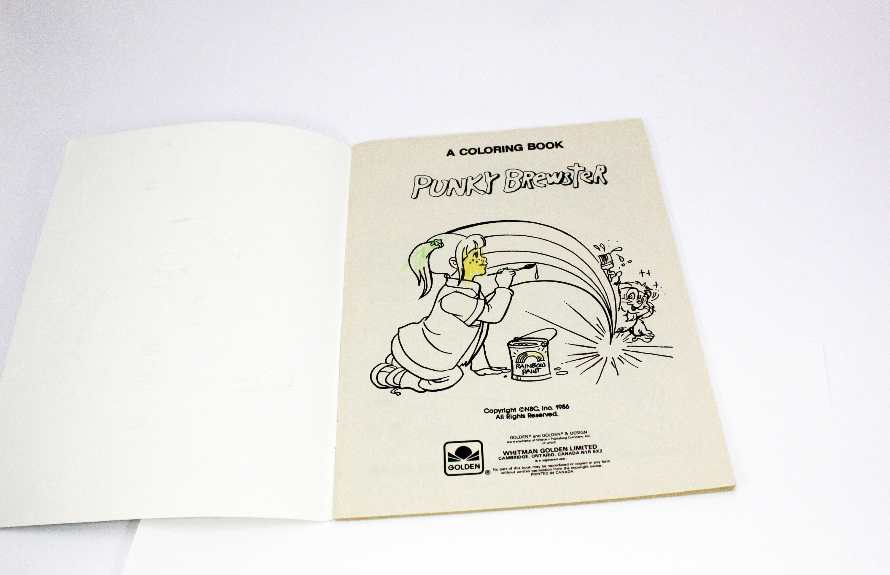 Vintage Punky Brewster Colouring Book by Golden, Coloring Books, 1986 ...