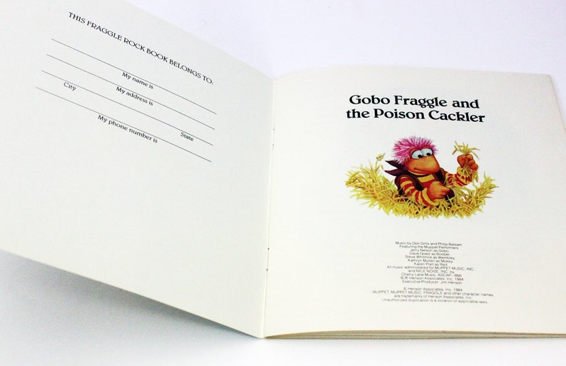Vintage Gobo Fraggle Book: Jim Henson's Muppets, 1984 - Etsy