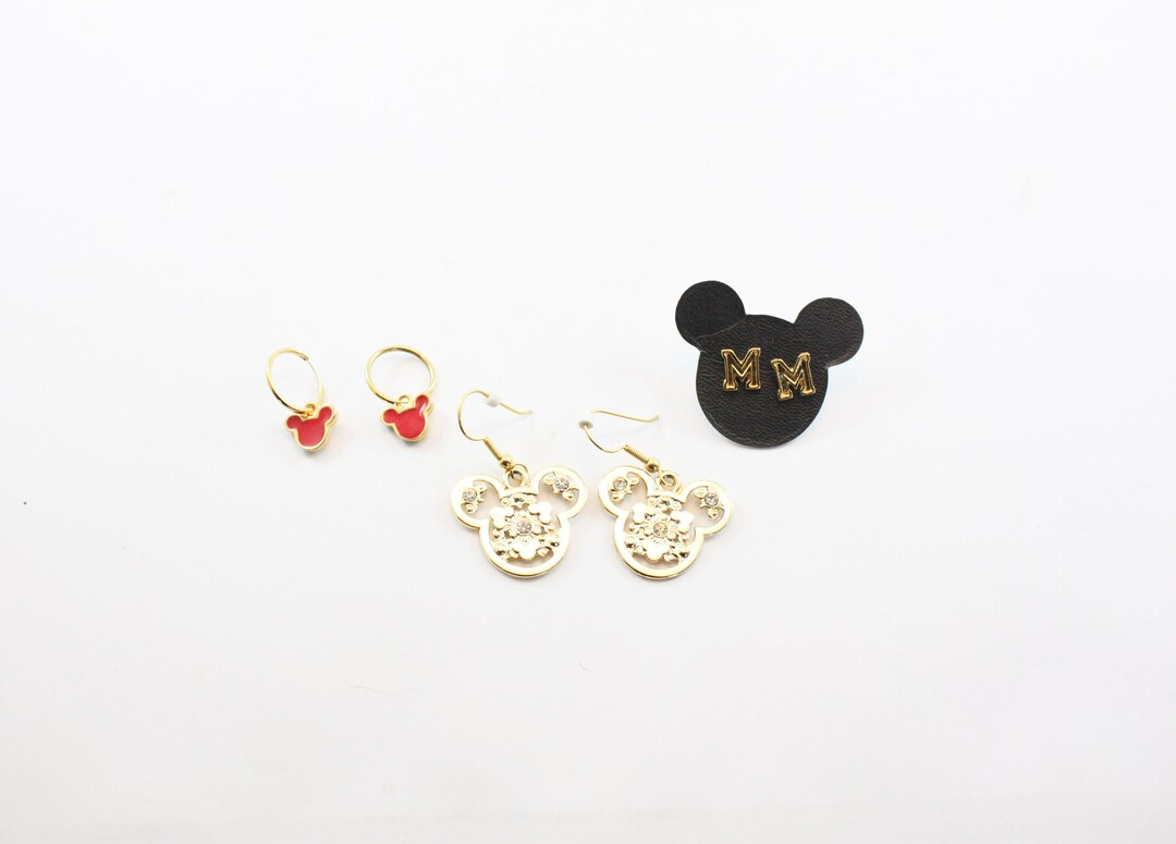 Vintage Disney Mickey Mouse Earring Set, Three Different Earrings ...